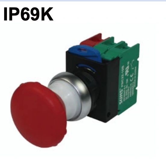 SUNS - IP69K E-Stop Push/Pull Buttons